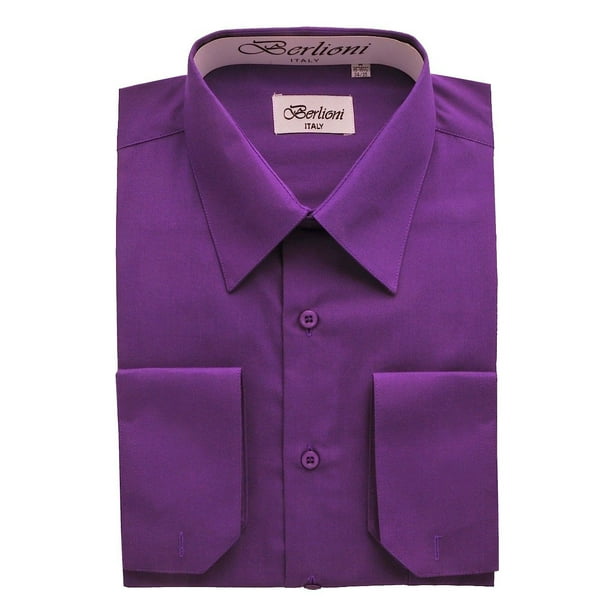 Men's Solid Color Dress Shirt - Walmart.com