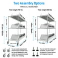 Miniyam 2400 LBS NSF 3 Tier Standing Shelf Units, Heavy Duty Adjustable ...