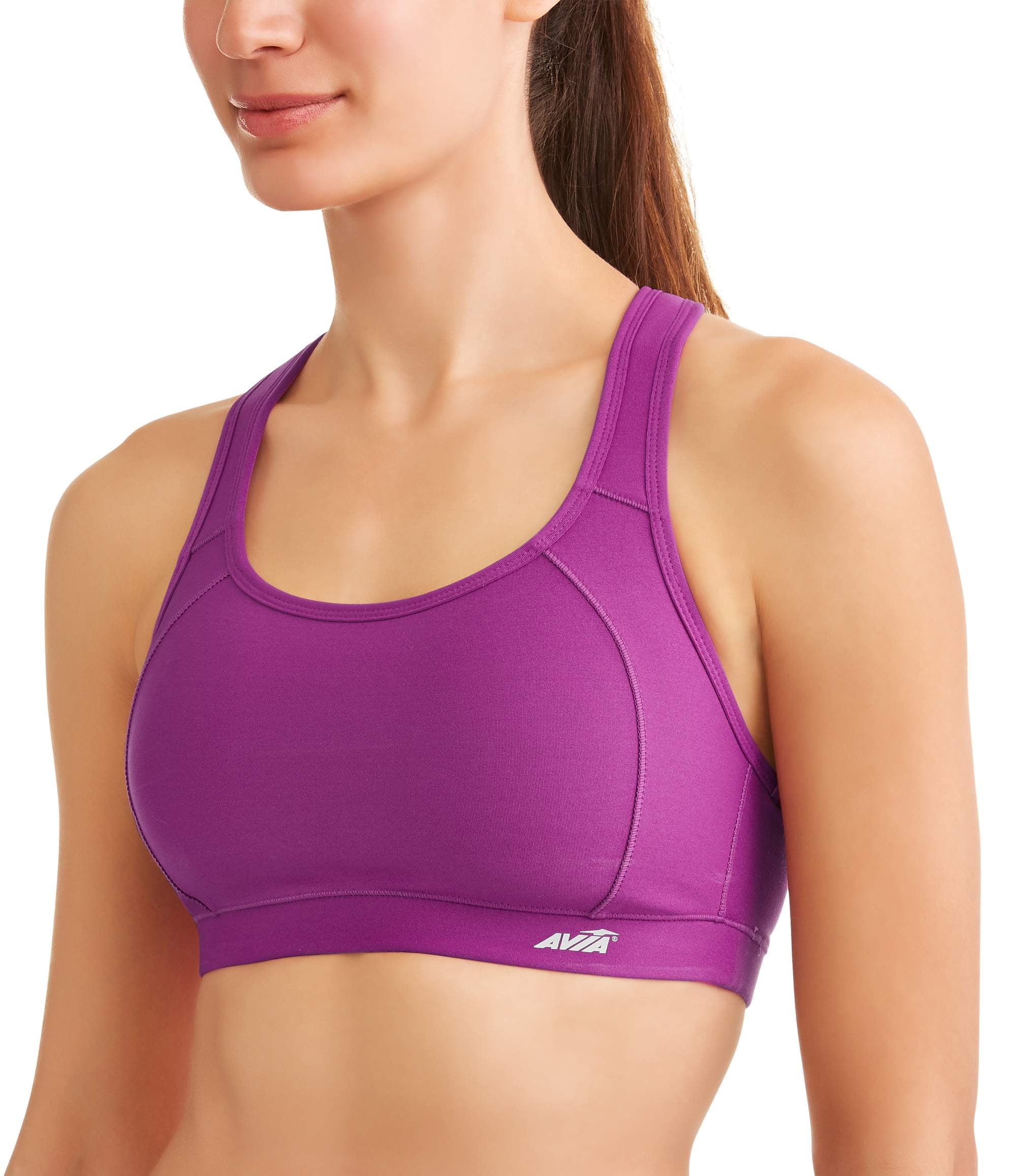 Womens Active High Impact Sports Bra With Cushioned Straps