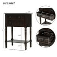 Irene Inevent 3 Drawer Console Accent Table, Espresso - Walmart.com