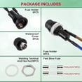 6X30mm Panel Mount Fuse Holder, 250V AC 10A/125V AC 15A, 12V DC, Screw ...