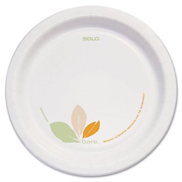 Ajm Packaging Green Label Economy Paper Plates - Microwave Safe - White ...