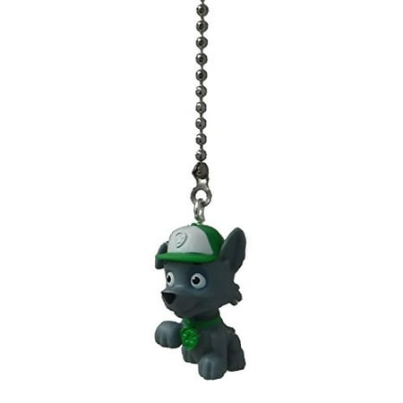 Paw Patrol Puppy Dog Ceiling Fan Pull (ROCKY - Gray grey dog with green ...