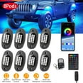 Car Neon Light Kit, iMountek 8 Pods RGB LED Rock Lights with Double ...
