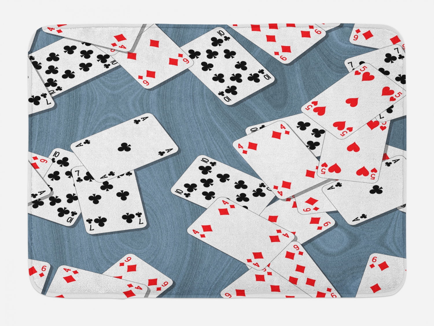 Casino Bath Mat, Abstract Background with Playing Cards Metropolitan ...