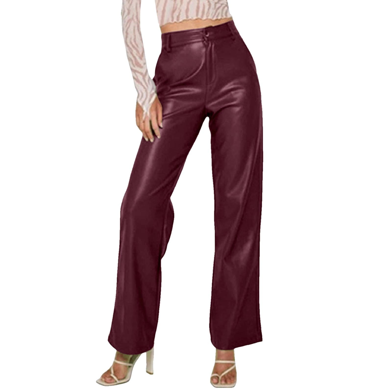 Click here for Peaskjp Faux Leather Leggings Women High Waisted S... prices