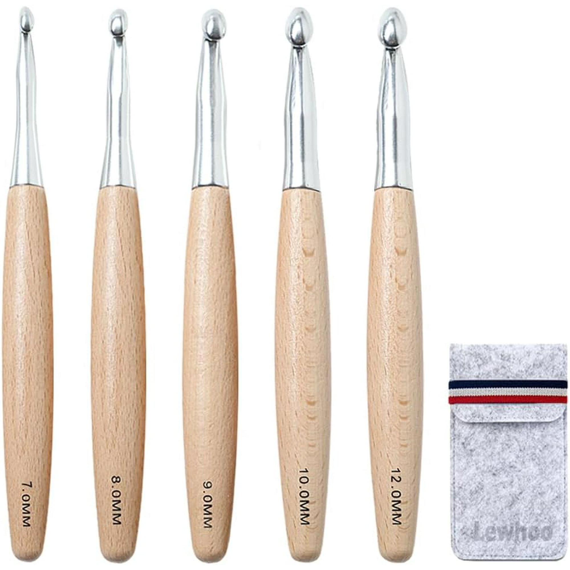 Click here for Hahdaxia Big Crochet Hooks Set With Beech Wood Han... prices