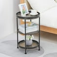 Free Shipping! ZEXVIDA Round Side Table, 3 Tiers Round End Table with ...