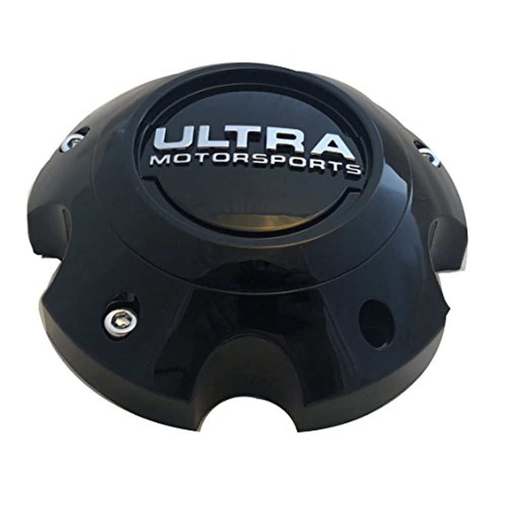 Ultra 5 Lug Gloss Black Wheel Center Cap (Qty 2) p/n # 89-9750-CAP with ...