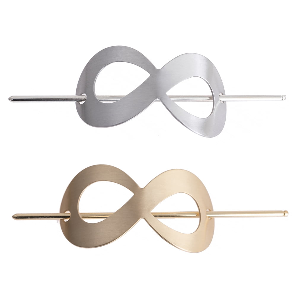 OUNONA Hair Stick Bun Clip Holder Ponytail Slide Updo Alloy Meta ...