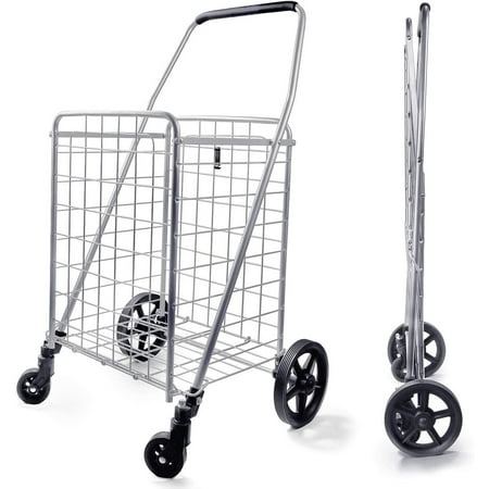 Wellmax WM99024S Grocery Utility Shopping Cart, Easily Collapsible and ...