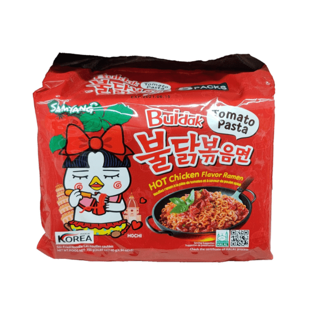 SAMYANG Buldak Tomato Pasta Ramen Noodles | HOT Chicken Flavor Tomato ...