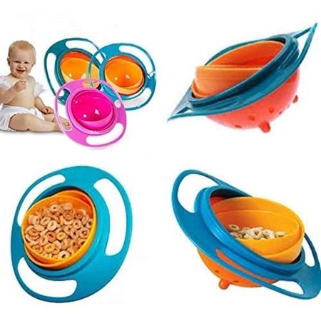 Magic Bowl 360 Degree Rotation Spill Resistant Gyro Bowl with Lid For ...