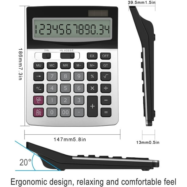 Helect H1006 Función estándar Desktop Calculadora de negocios | Walmart ...