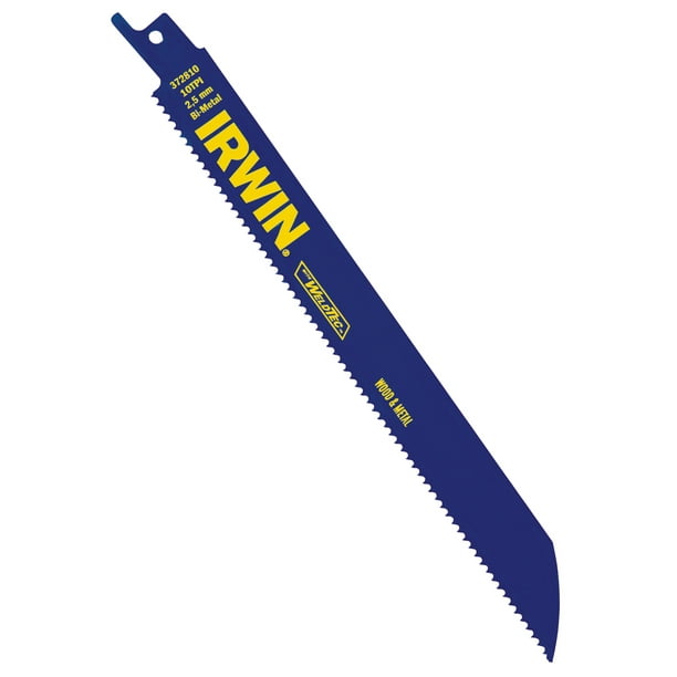 Irwin Metal & Wood Cutting 8"x.738" Blade w/WeldTec, 10TPI, 25/PK (585 ...