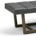 Jenson 53 inch Wide Modern Rectangle Ottoman Bench in Stone Grey Faux ...