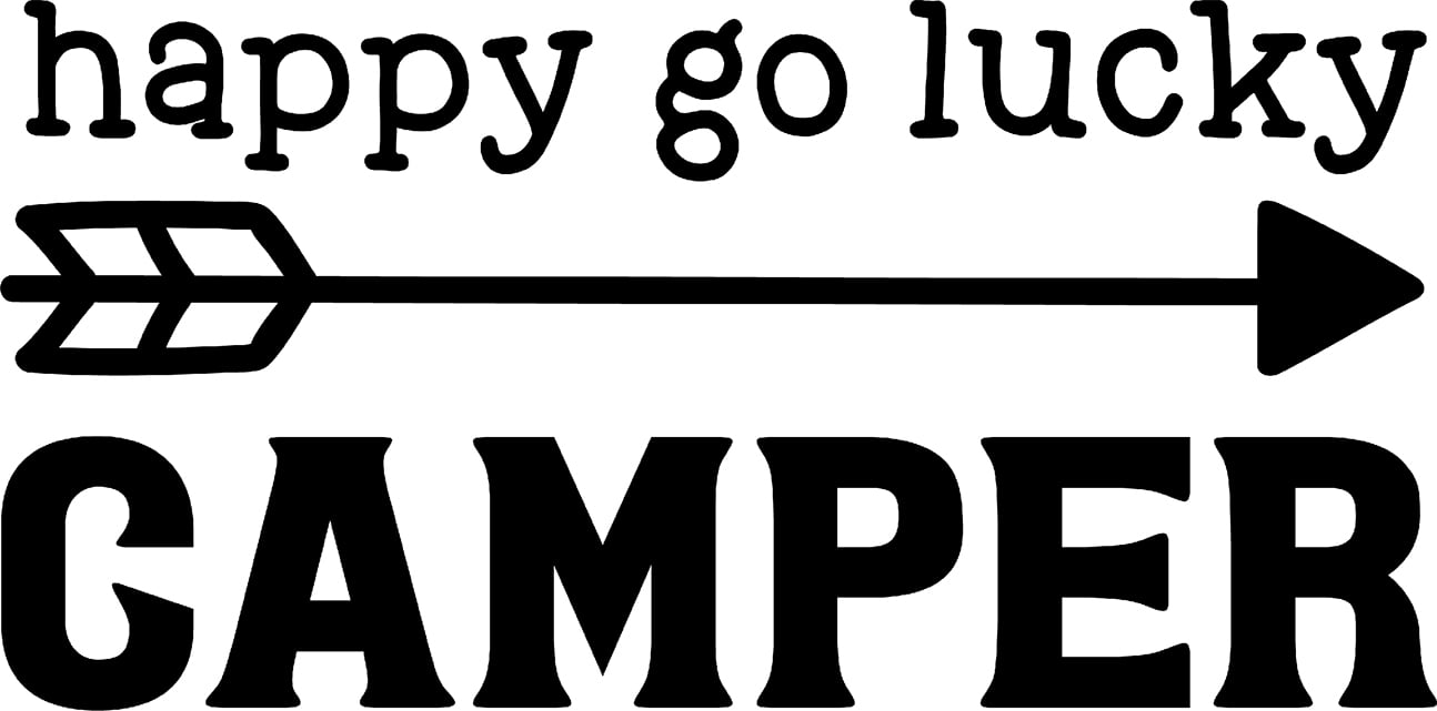 Happy Go Lucky Camper Arrow Camping Fun Camp Outdoors Wall Decals for ...