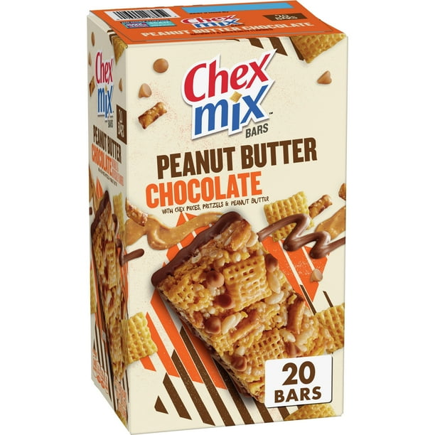 Chex Mix Treat Bars, Peanut Butter Chocolate, Snack Bars, 20 ct ...