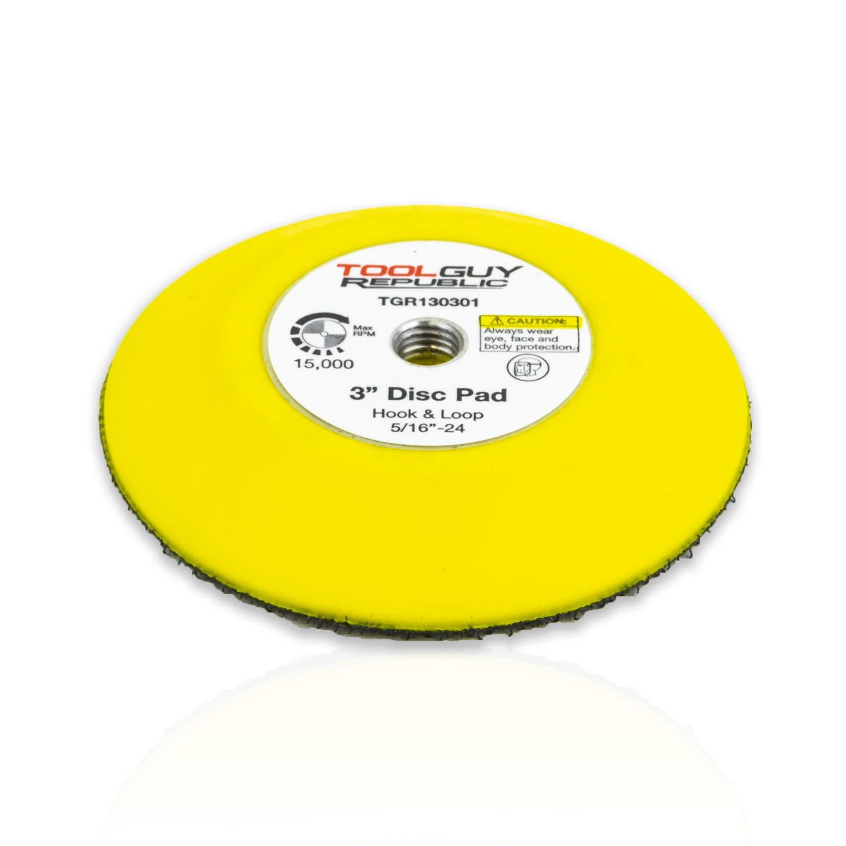 3" Hook and Loop Sanding Backup Pad 5/16-24 Female Thread TGR130301 (1 ...