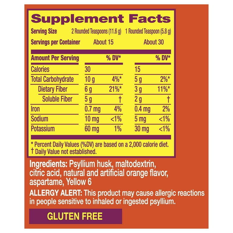 Metamucil Psyllium Fiber Supplement Sugar-Free Powder, 04/29/2024