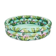 Funsicle Lagoon Blue Squiggle 3-Ring Inflatable Swimming Pool, Round ...