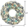 18" Nautical Seashell Wreath, Blue | Coastal Beach Floral Home Decor ...