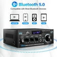 Stereo Amplifier Receiver, Wireless Bluetooth Stereo Power Amplifier ...