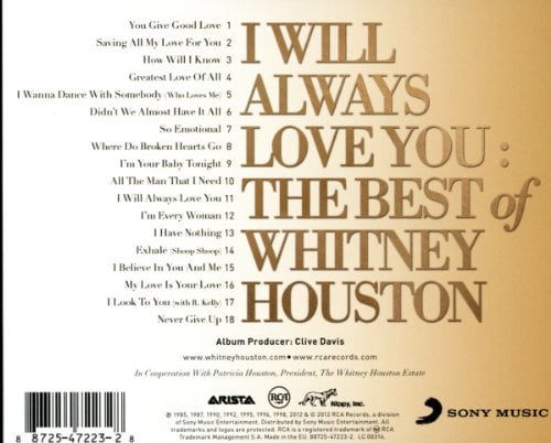 Whitney Houston I Will Always Love You Album Cover