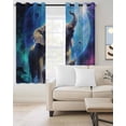 Abstract Art Elephants Blackout Curtains for Bedroom/Living Room ...