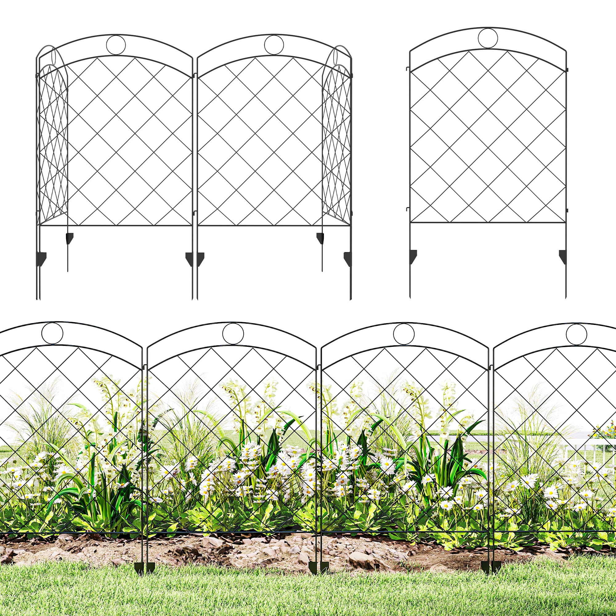 Click here for Outsunny 11.4 Garden Fence Steel Border Flower Edg... prices