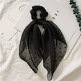 SCRMROIA 3 Packs Scarf Scrunchies, Polka Dot Daisy Flower Hair Scarf ...