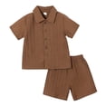 Boys Summer Outfit Set Casual Short Sleeve Shirt and Shorts Two Piece ...