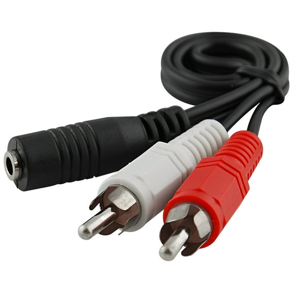 STAR- 0.5Ft 1/8" 3.5Mm Stereo Male To Dual Rca Female Y Splitter Audio Cable Converter - Walmart.com