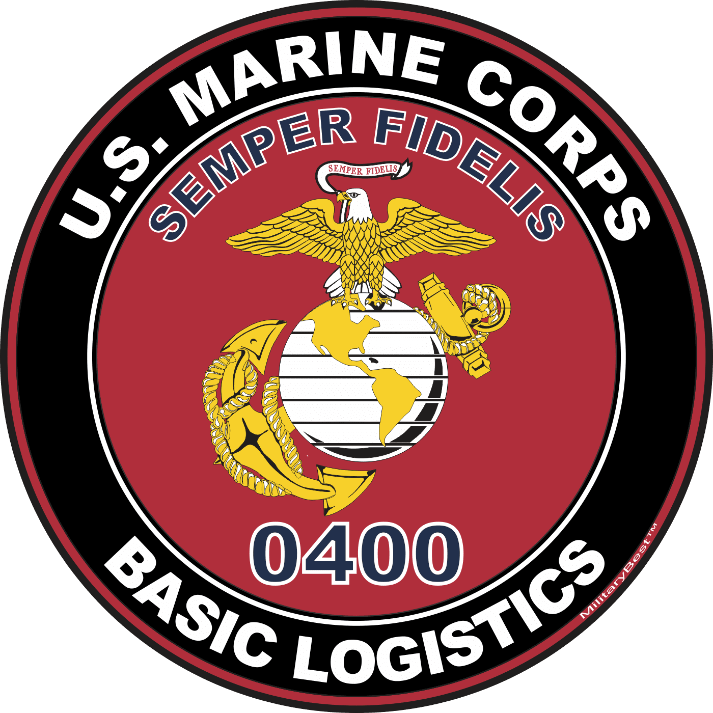 U.S.M.C. MOS 0400 Basic Logistics Decal 5.5" - Red - Walmart.com