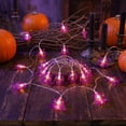 Bat and Ghost Shaped LED String Lights with Purple Glow, Halloween ...