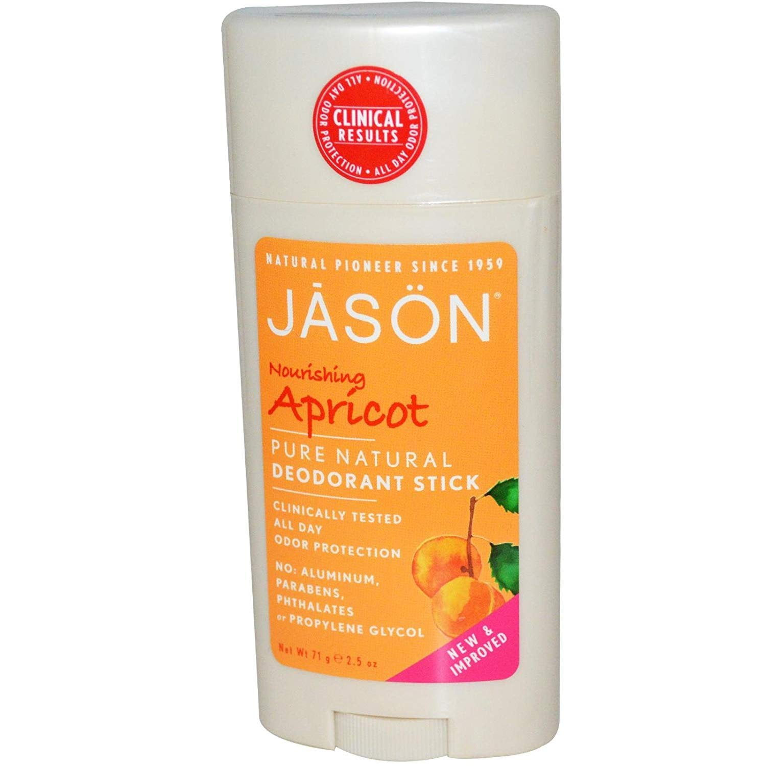 Jason Natural Aluminum-Free Deodorant, Apricot, 2.5 Oz - Walmart.com