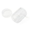 3 pc Round Plastic Bead Containers with Screw Top Cap Clear 3.9x5cm ...