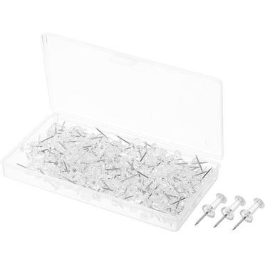 50 PCS Clear Push Pins, Office Supplies Clear Thumb Tacks for Wall ...