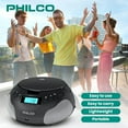 Philco Portable CD Player Boombox, FM Radio CD Players for Home ...
