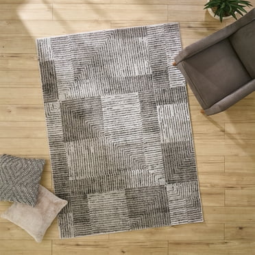 Free Shipping! Better Homes & Garden Netural Stripe Area Rug, Grey, 5 ...