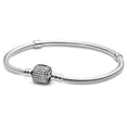 Pandora Sterling Silver Bracelet with Signature Clasp - Walmart.com