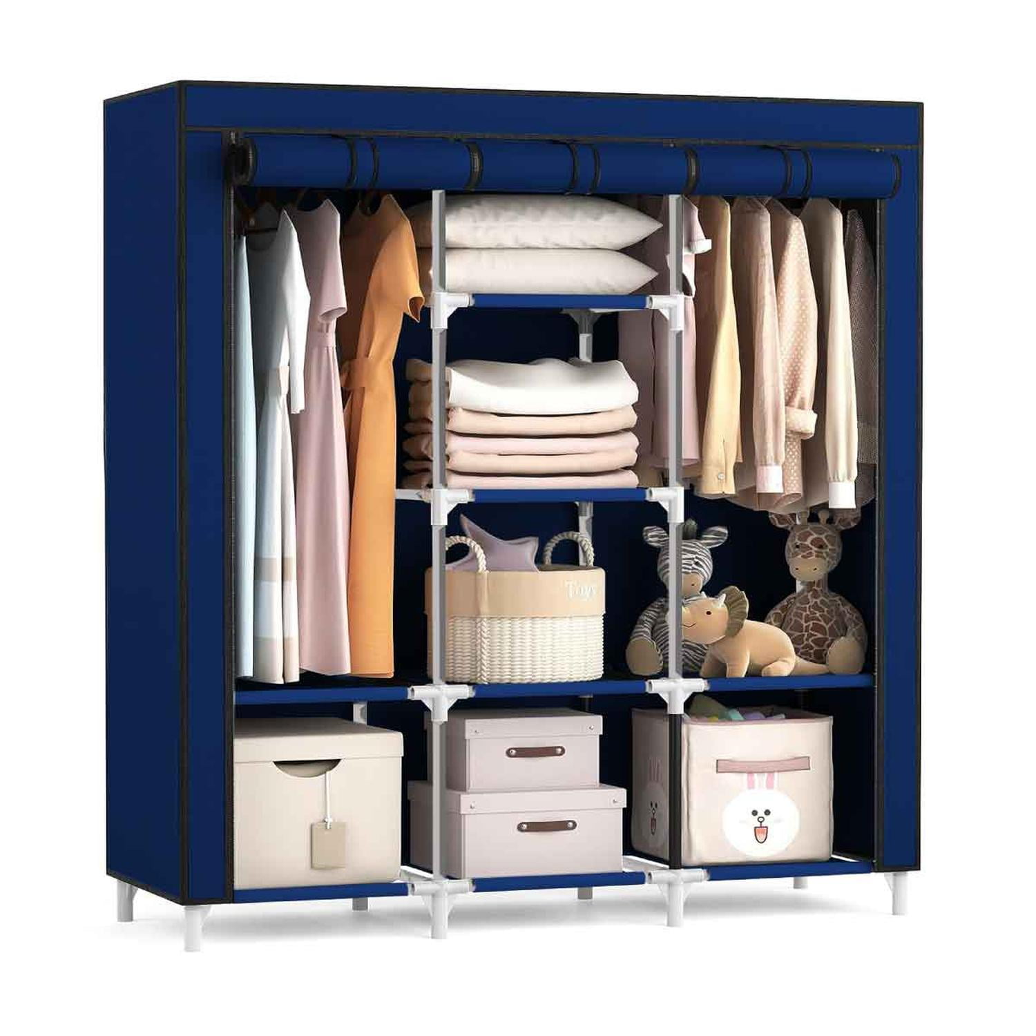 Closet Armable Ropero Guardaropa Organizador Rack Portatil azul oscuro ...