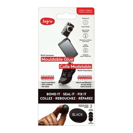 Sugru 1791581 Mouldable Glue, Black - Pack of 3 | Walmart Canada