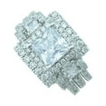 Princess Sterling Silver Rings for Women Wedding Ring Set Make Great ...