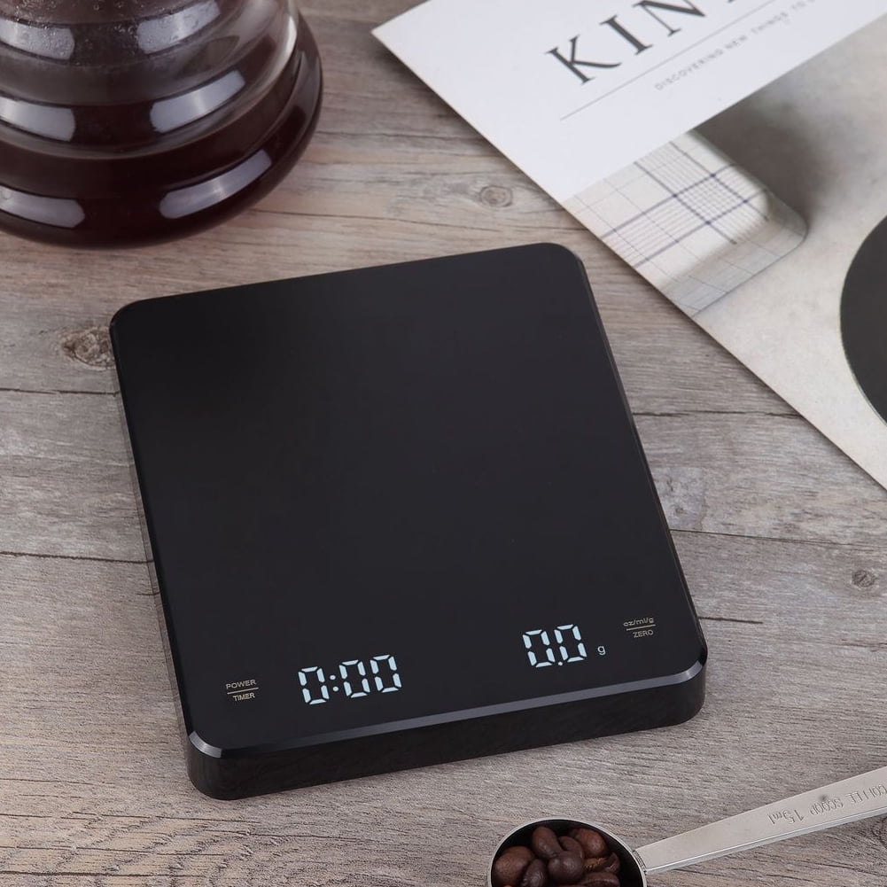 Mini escala de café con timer recargable 3 kg/ 0.1g escala de espresso ...