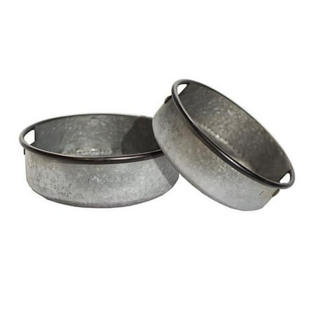 VIP Home & Garden IH1137 Metal Trays Round - Galvanized Grey - Walmart.ca