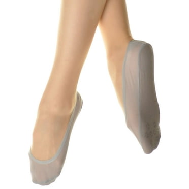 Flammi Women's Peep Toe Liner Socks No Show with Nonslip Heel Grip (3 ...