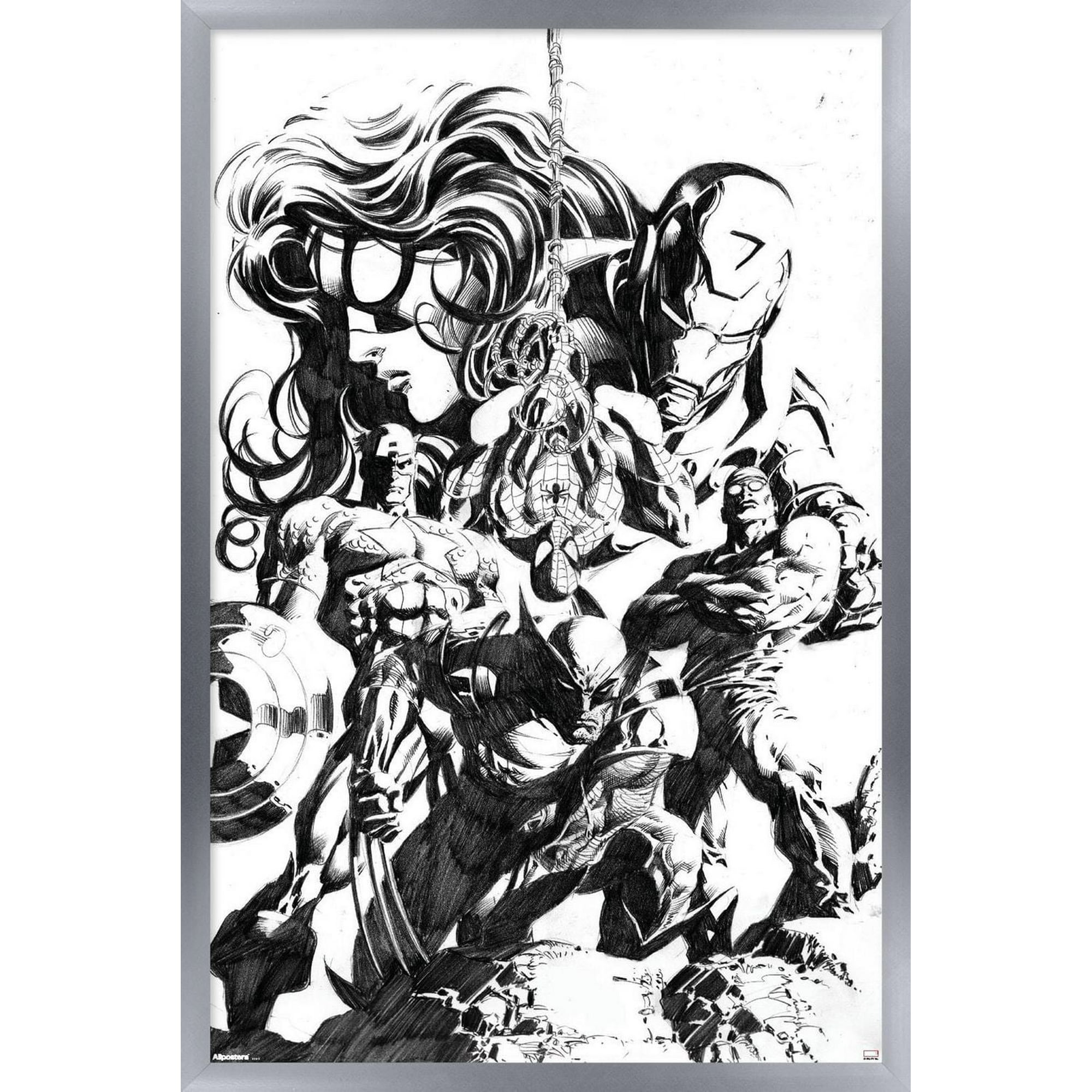 Click here for Trends International Marvel Sketch - Group Wall Po... prices