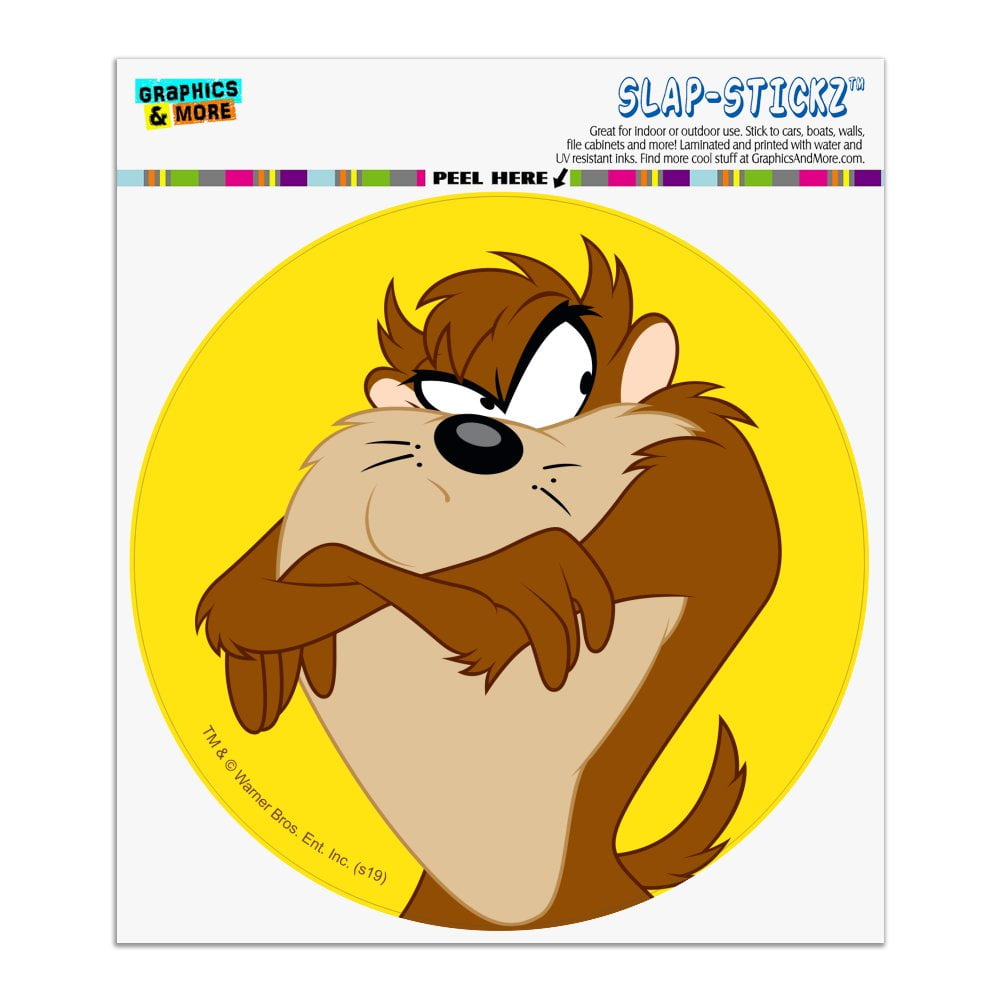Looney Tunes Taz Automotive Car Window Locker Circle Bumper Sticker ...