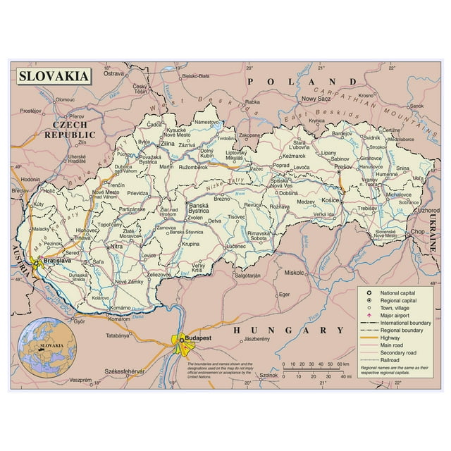 Palmetto Posters 24x31 Laminated Poster: Large detailed political and ...